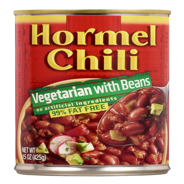 HORMEL Spicy Vegetarian Chili with Beans, 99% Fat Free, 15 oz Steel Can ...
