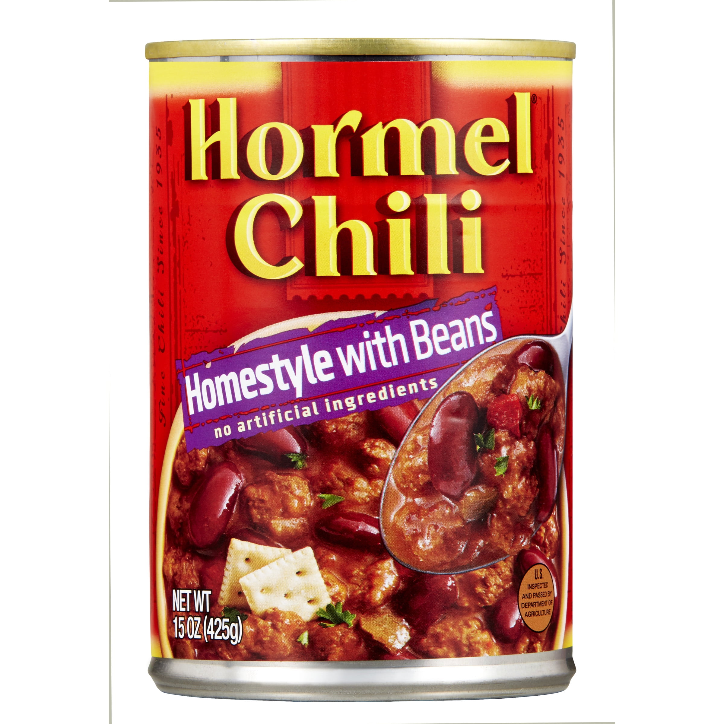 HORMEL Homestyle Chili with Beans, No Artificial Ingredients, 15 Oz ...