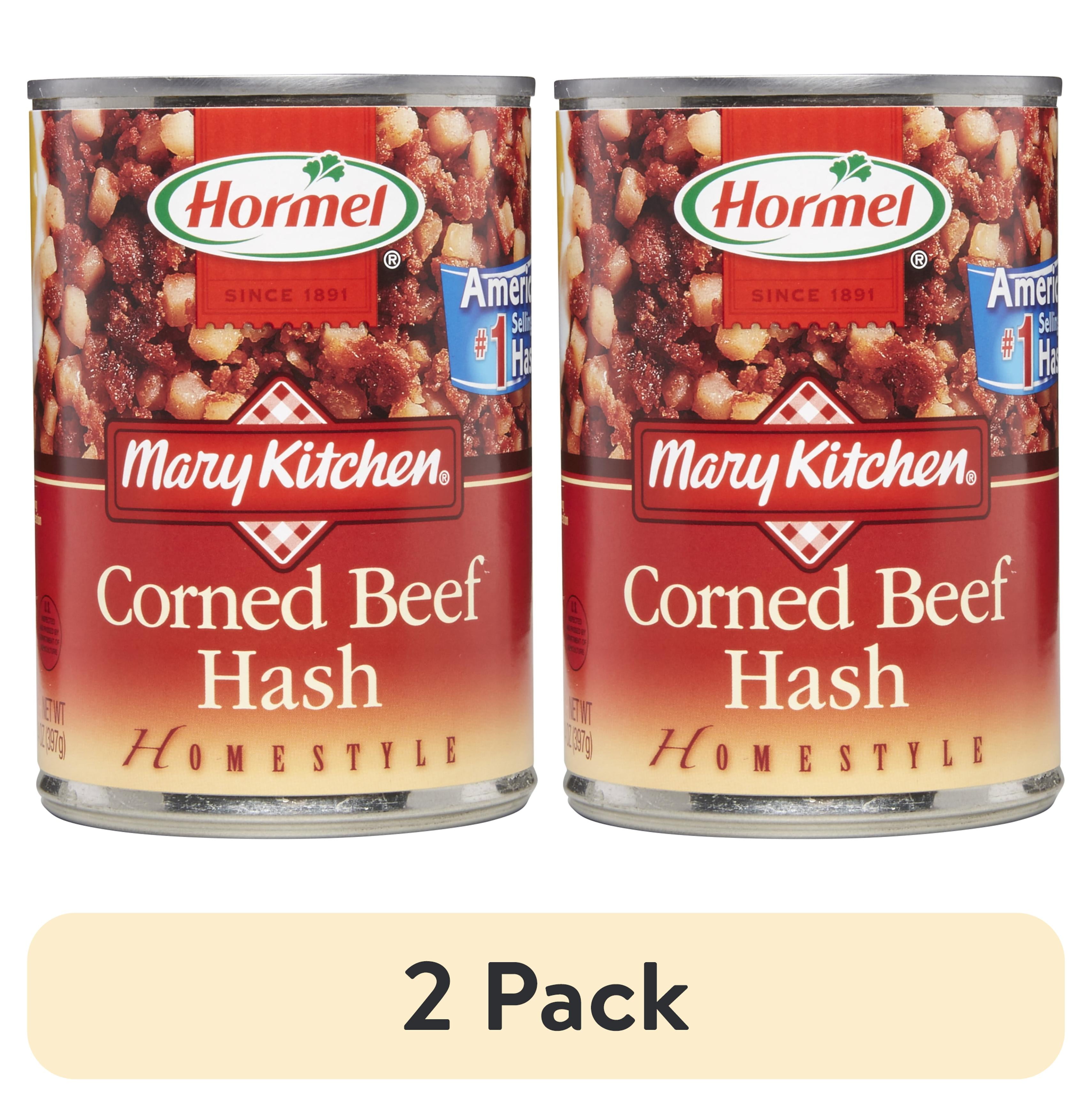 (2 pack) HORMEL MARY KITCHEN Corn Beef Hash, Canned Corned Beef, Shelf Stable, 14 oz Steel Can ...