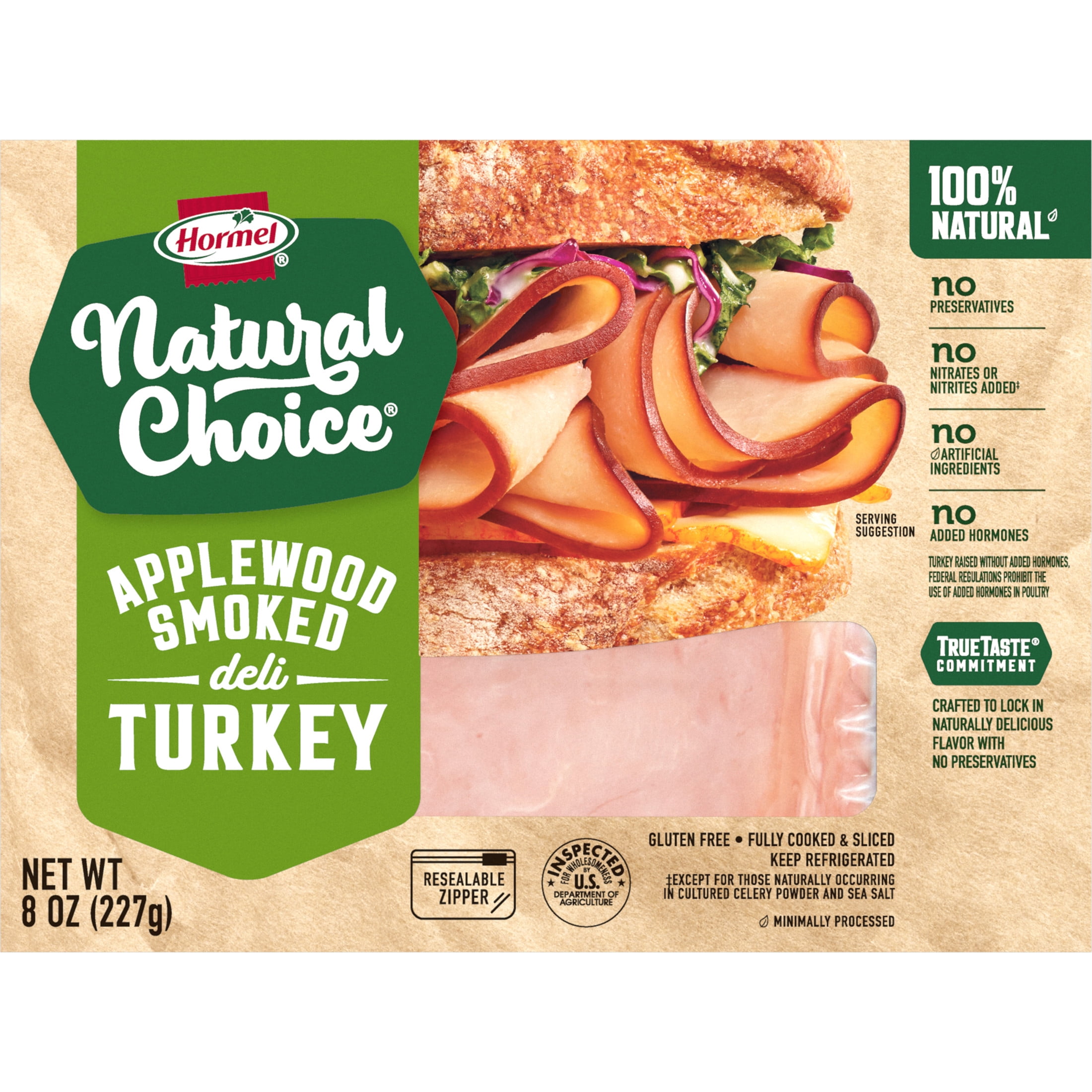 HORMEL NATURAL CHOICE Deli Meat, Gluten Free, Applewood Smoked Turkey ...