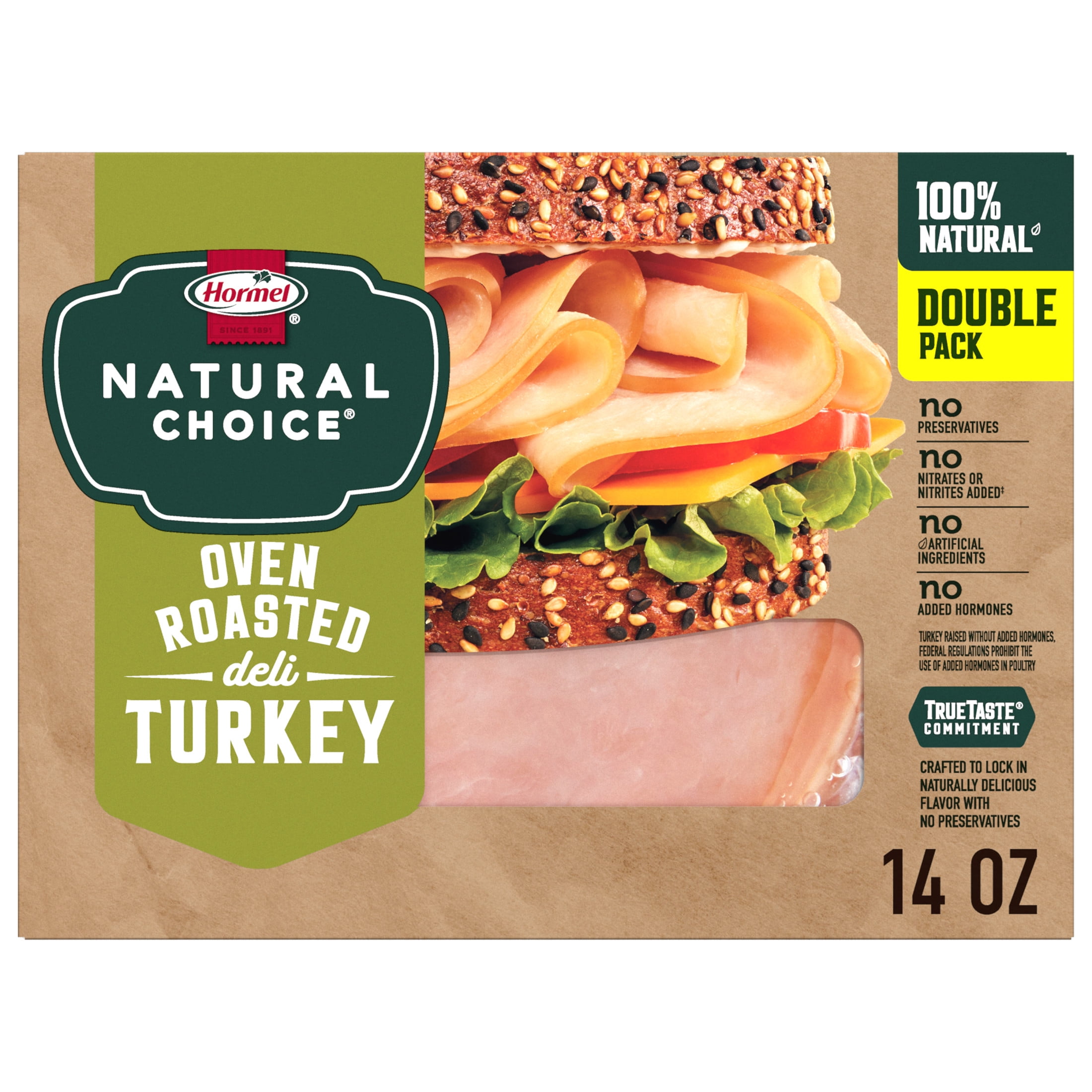 Hormel Natural Choice Oven Roasted Turkey Deli Lunchmeat, Double Pack ...