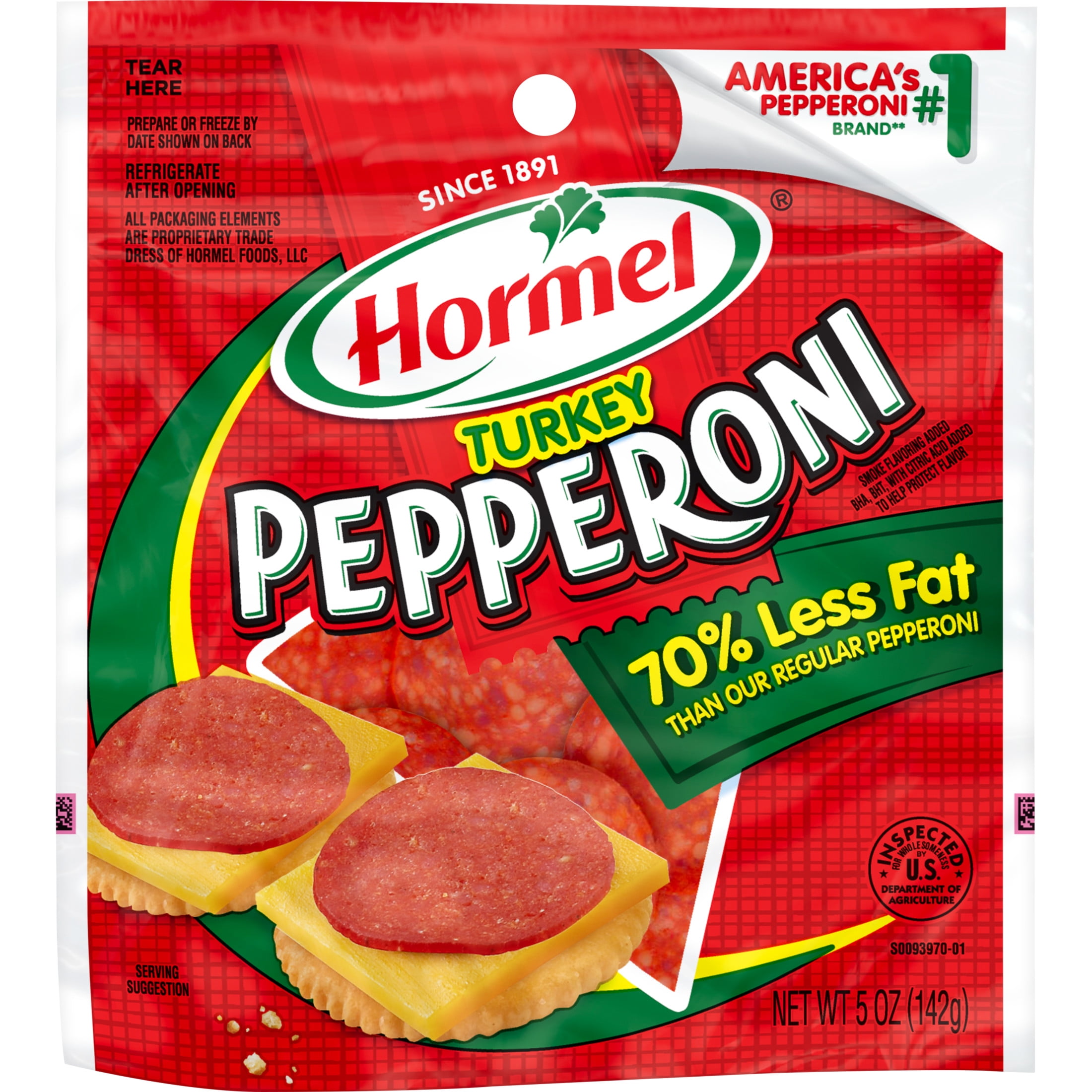 HORMEL, Turkey Pepperoni, Pizza Topping, Gluten Free, Original ...