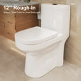 HOROW 1.28GPF Round Bathroom Compact One Piece Toilet Elongated Dual ...