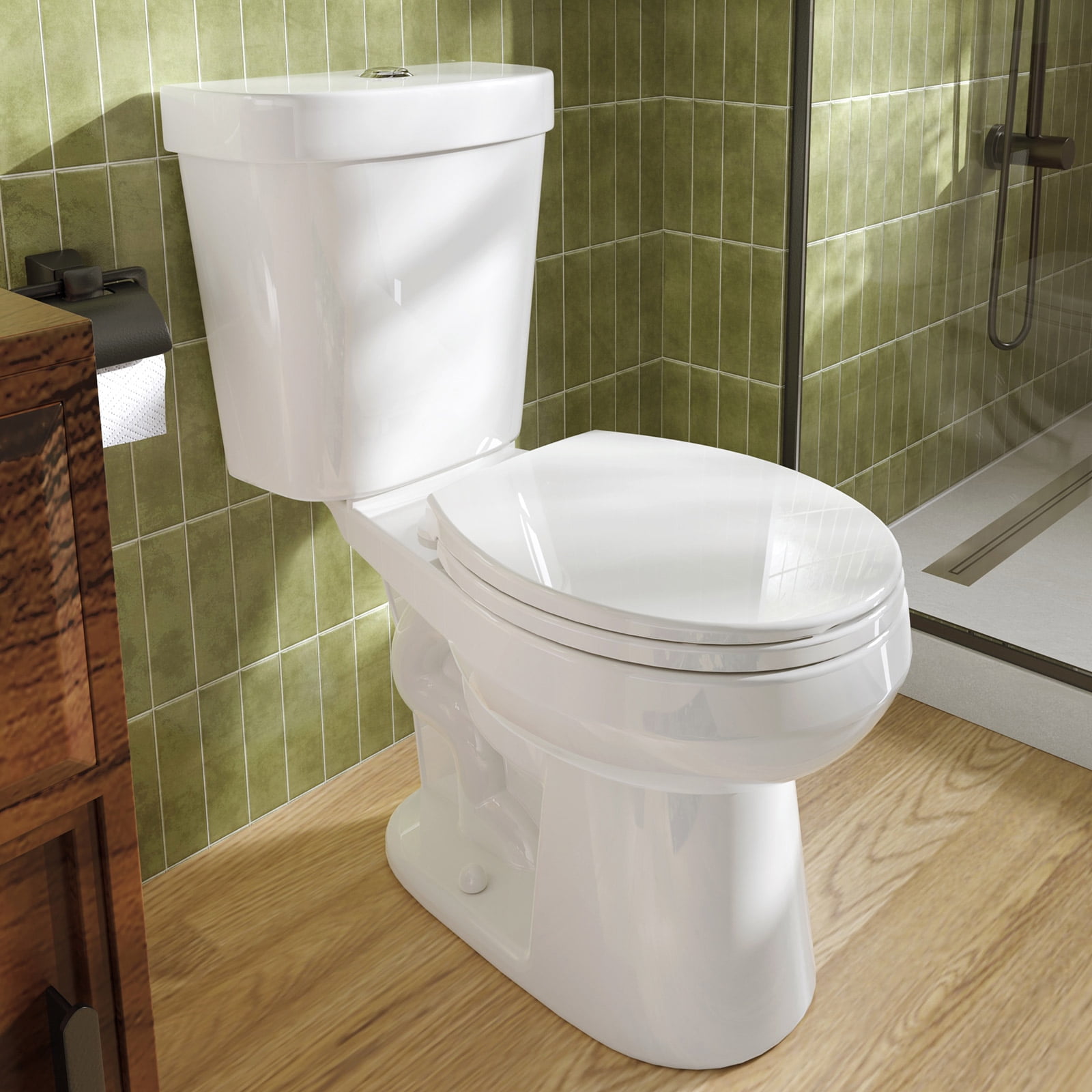 HOROW HWTT-R01D 1.28 GPF Two-Piece Toilet, Elongated Comfort, Water ...