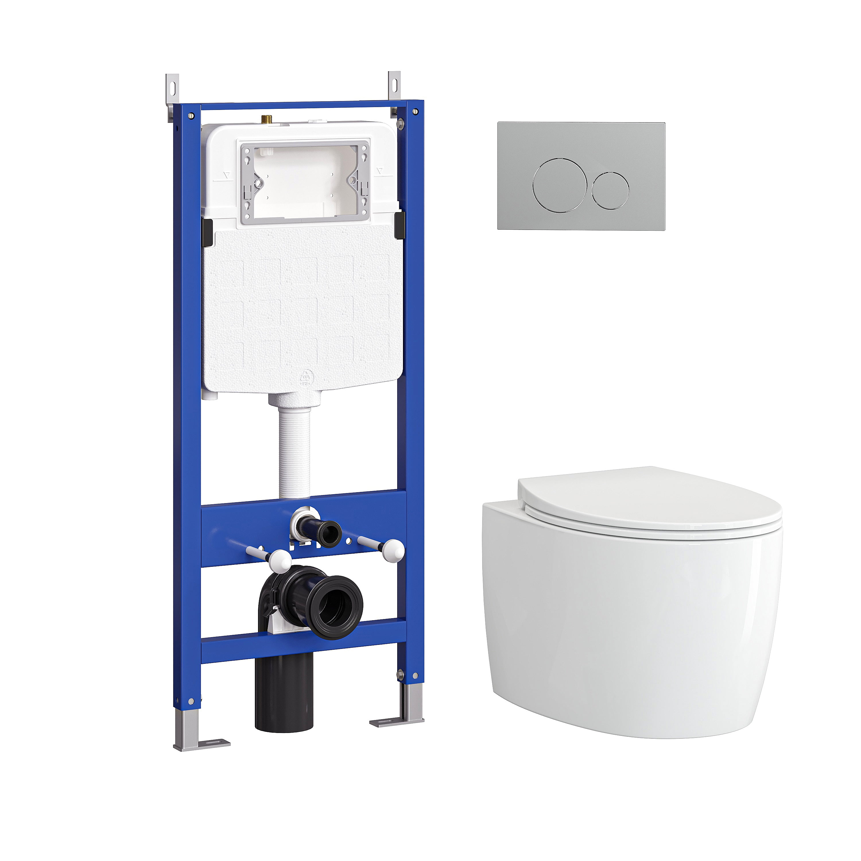 HOROW In-Wall Smart Toilet Combo Set with Soft-Close Seat and Concealed ...