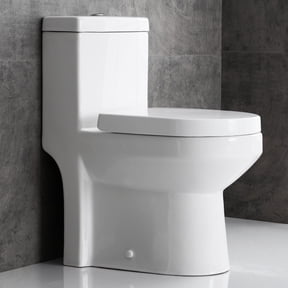 HOROW High Efficiency Compact One-Piece Toilet with Dual Flush, UF Seat ...