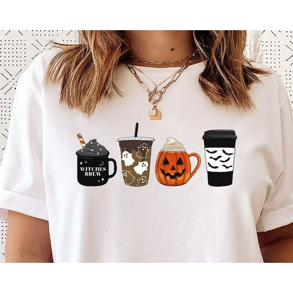 HORROR FRIENDS Shirts Costume, pumpkin, witch, skull, Monster, Cups ...