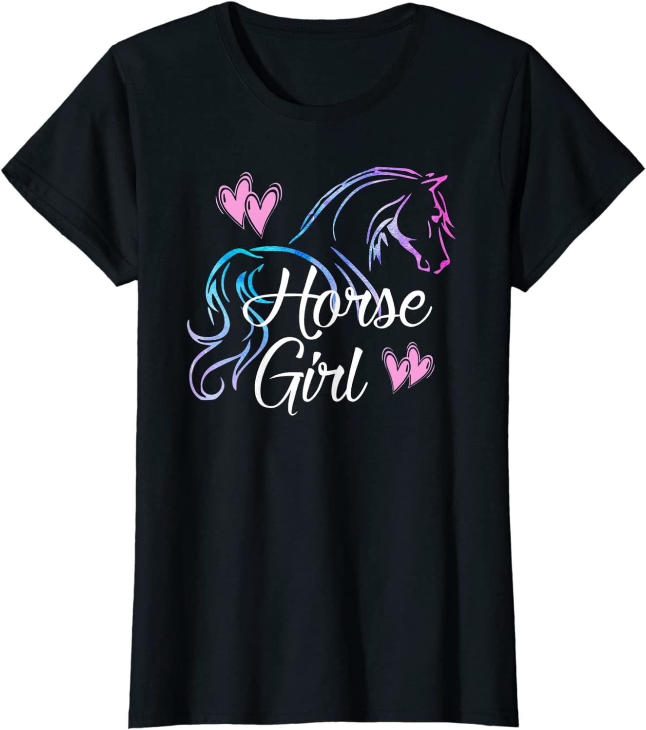HORSE GIRL T-Shirt Love Horses Riding Rider Women Gift - Walmart.com