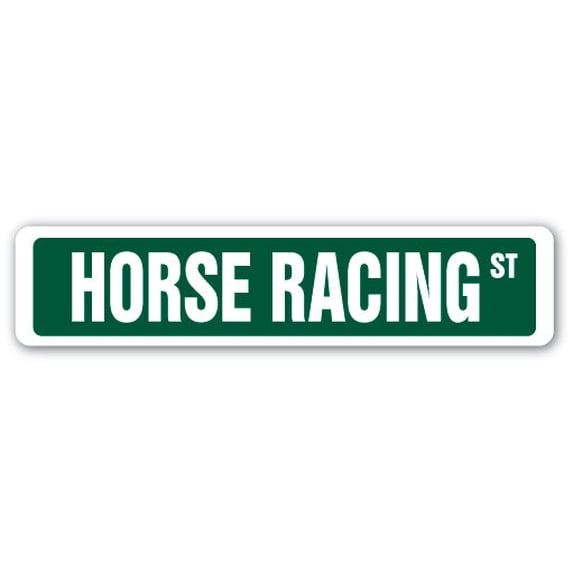 HORSE RACING Street Sign race racer competition jockey track | Indoor ...