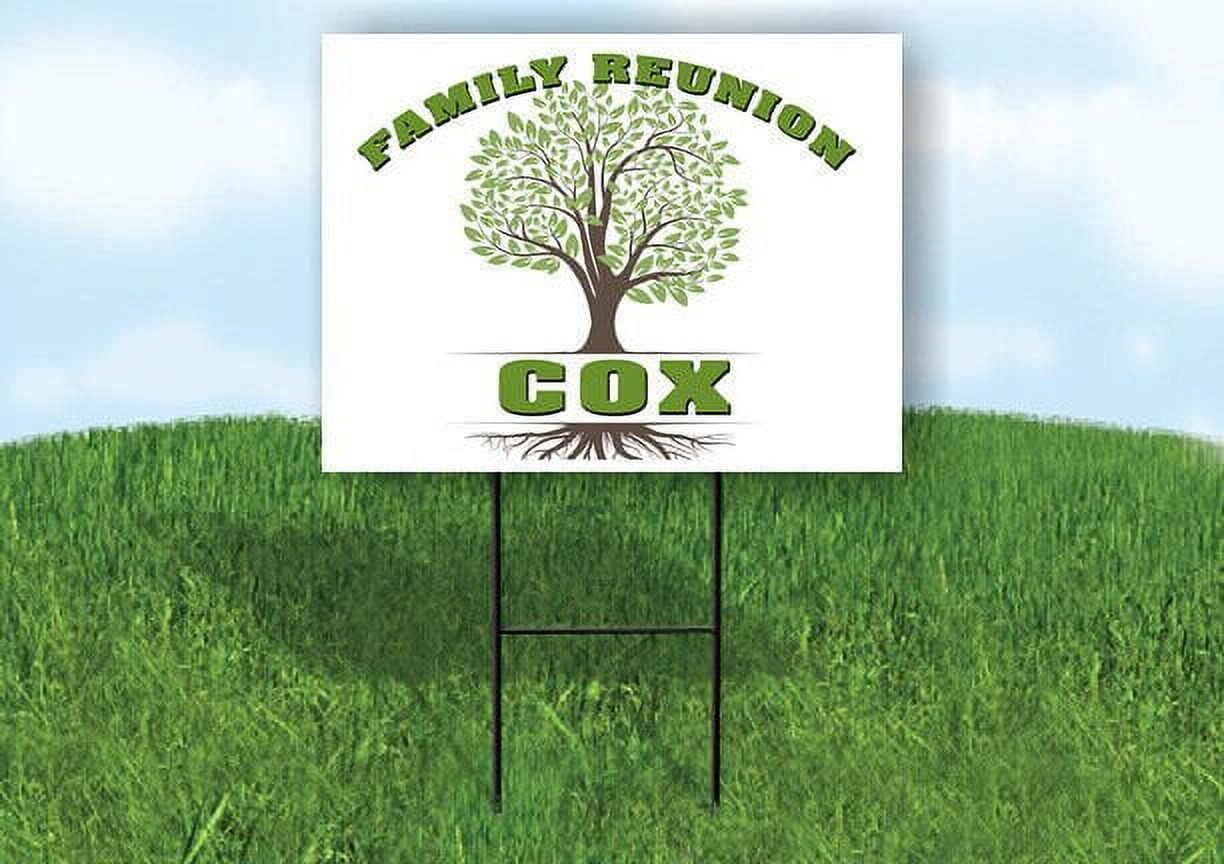 BATTLE FAMILY REUNION GR TREE 18 in x 24 in Yard Sign Road Sign with ...