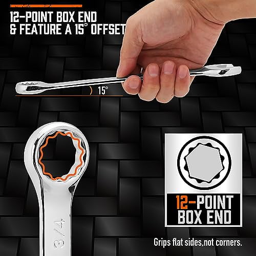 HORUSDY 11-Piece Sae Wrench Set | Combination Wrench Set with Organizer ...