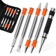 HORUSDY 5-Piece Multitool Nail Setter Set, Heavy Duty Automatic Center Punch, Dual Head Nail Set ...