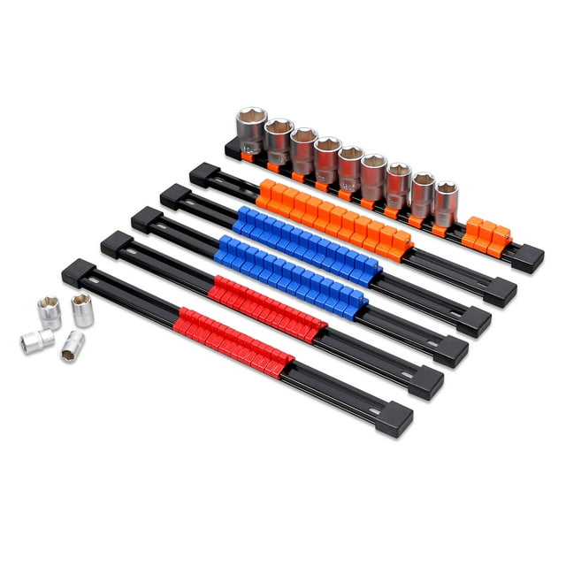 HORUSDY 6pcs Socket Organizer Mountable Sliding Holder Rail Rack Tool ...