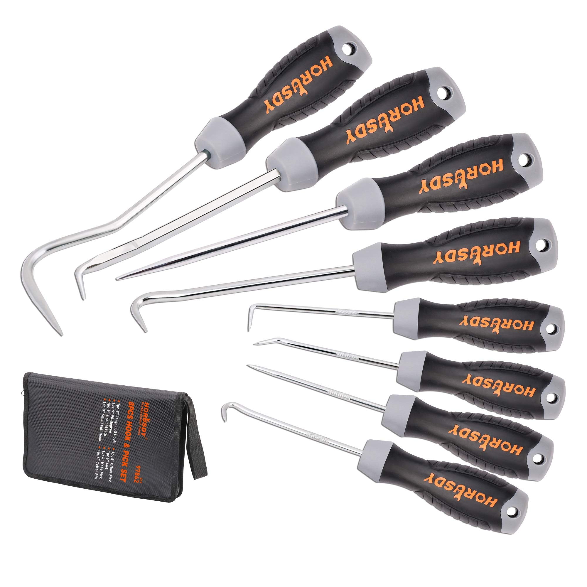 HORUSDY 8-Piece Heavy Duty Pick and Hook Set, Car Auto Oil Seal/O-Ring ...