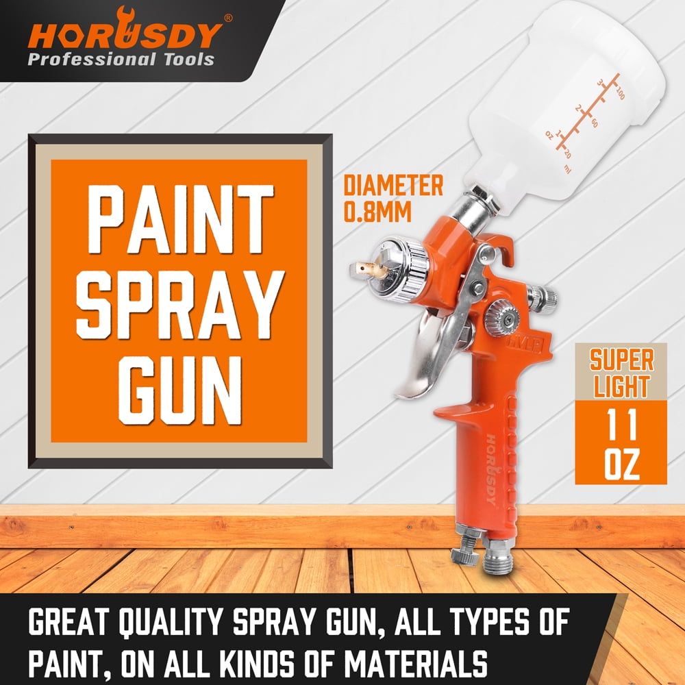 HORUSDY HVLP Mini Air Spray Gun 0.8MM Auto Car Detail Touch up Paint ...