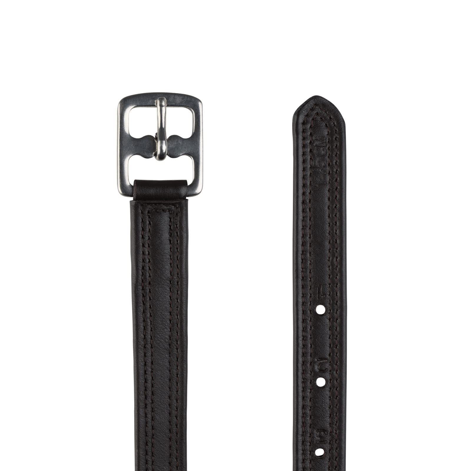 HORZE Double Stitched Adjustable Stirrup Leathers with Nylon (Pair ...