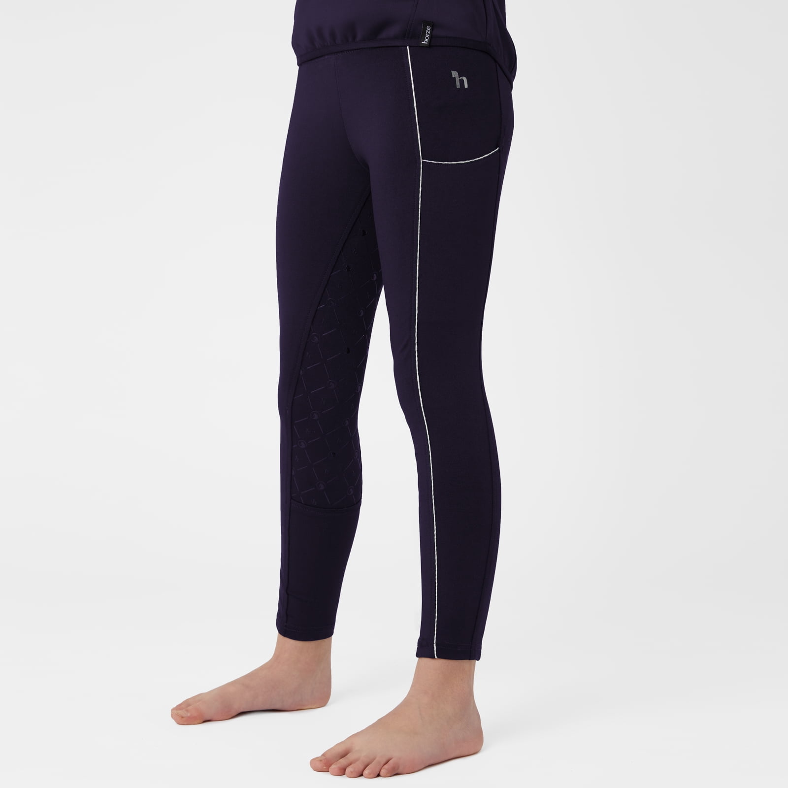 HORZE Ella Kids' Moisture-Wicking Silicone Full Seat Riding Tights with ...