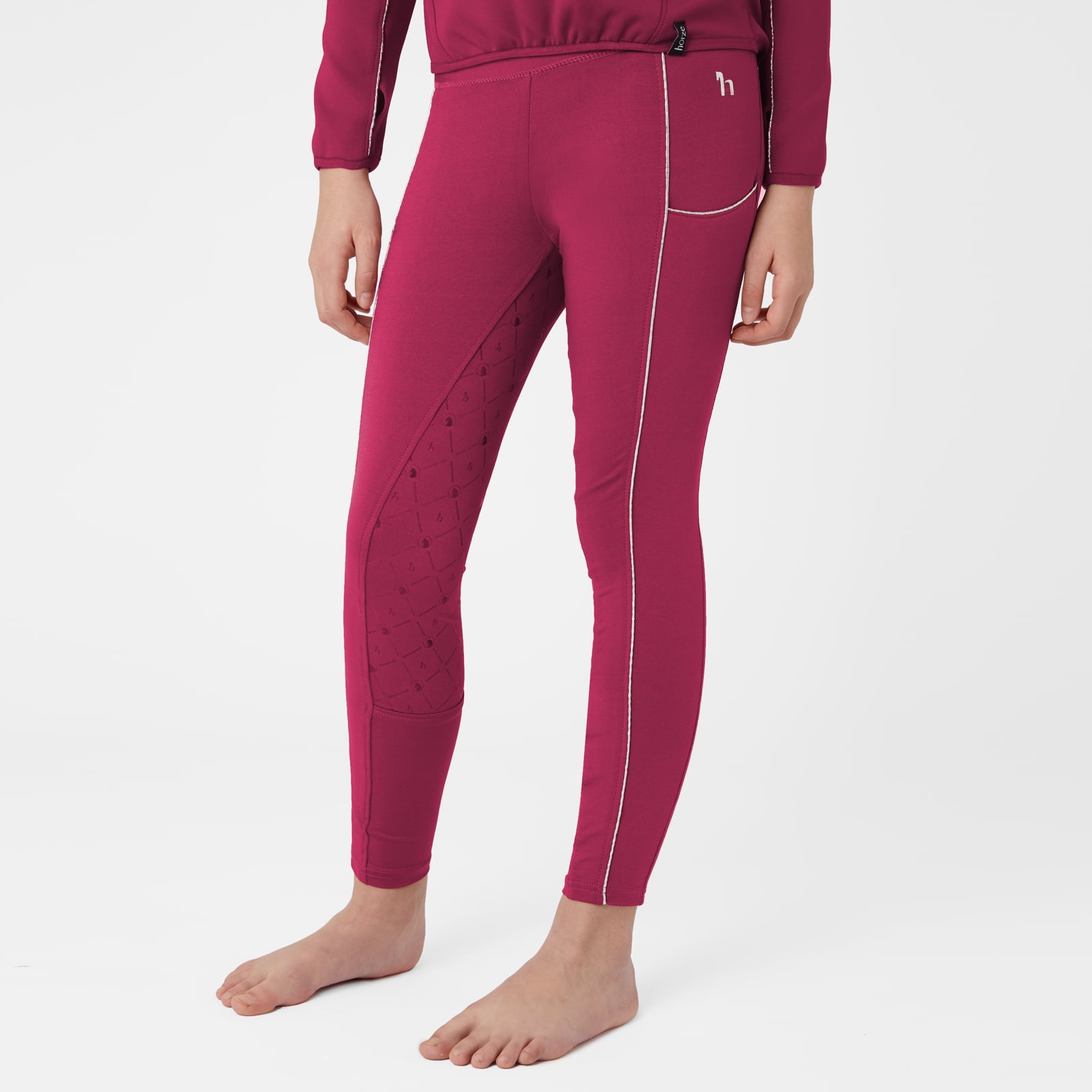HORZE Ella Kids' Moisture-Wicking Silicone Full Seat Riding Tights with ...