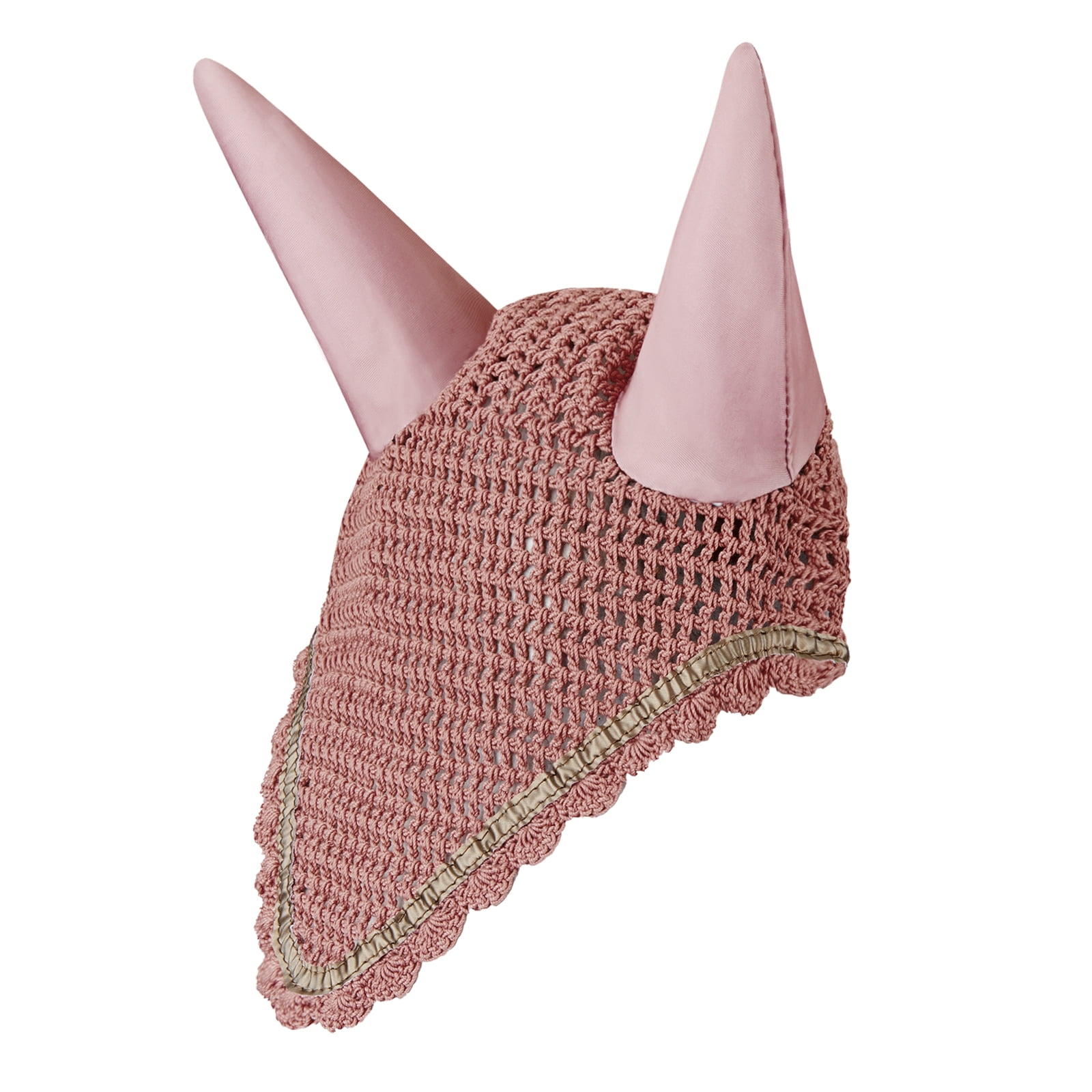 HORZE Munich Crochet Deep Front Horse Ear Net with Metallic Trim ...