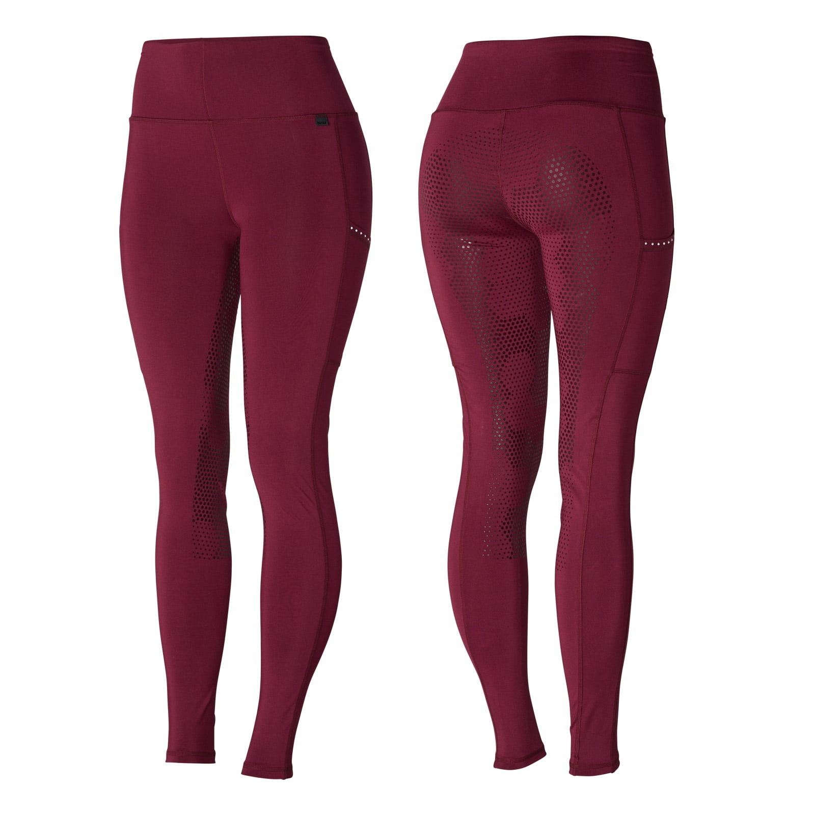 HORZE Roselina Womens High Waist Silicone Full Seat Tights for Horse ...