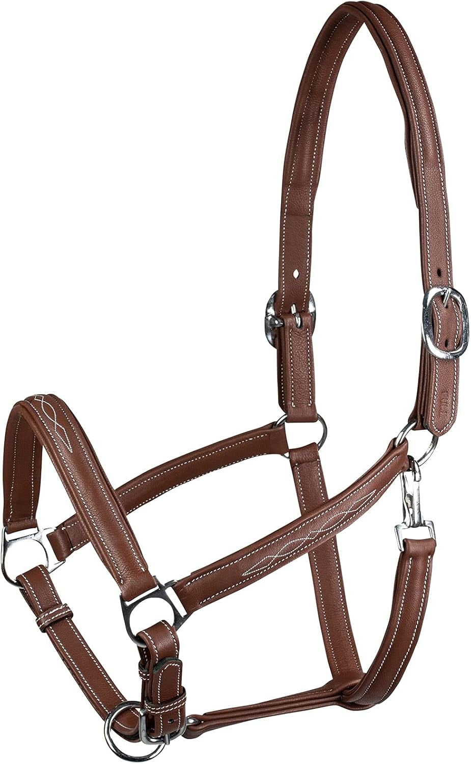 HORZE Warren Soft Adjustable Genuine Leather Horse Halter | Stainless ...