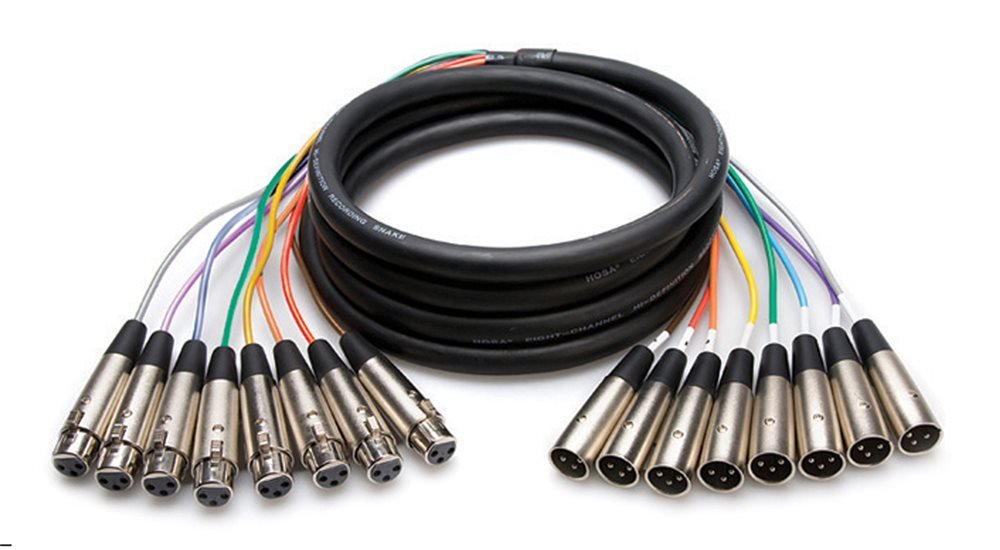HOSA XLR800 Series 8 Channel XLR Male to XLR Female Snake 3 Meters ...