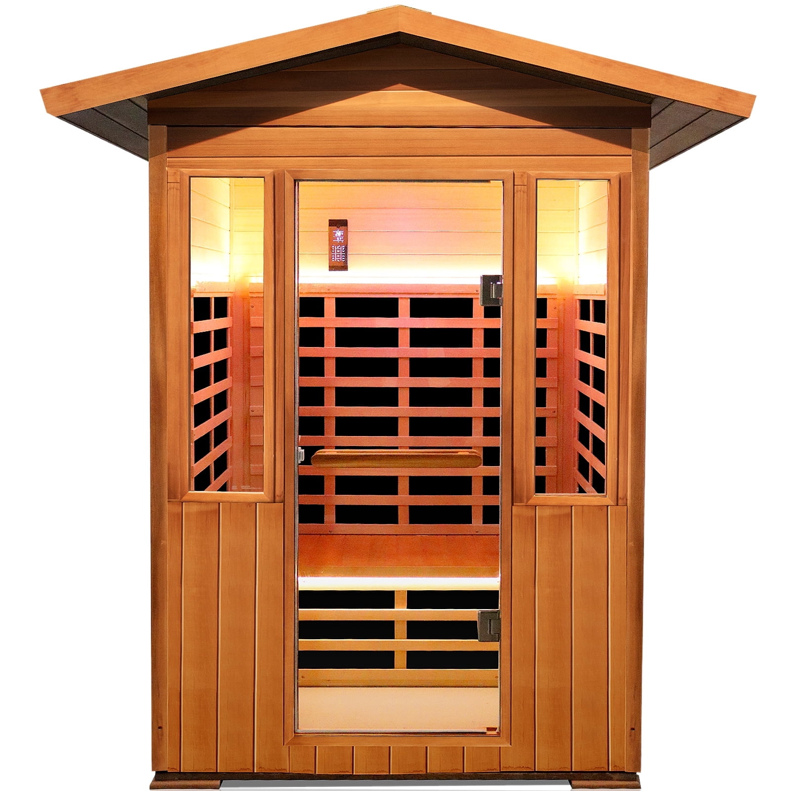 HOSAUNA Outdoor Sauna 2 Person Sauna Outdoor Infrared Sauna for Home ...