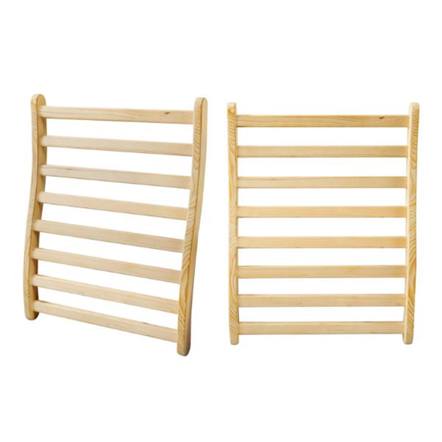 HOSAUNA Sauna Backrest,S-Shape Canadian Natural Wood Hemlock 2PC ...