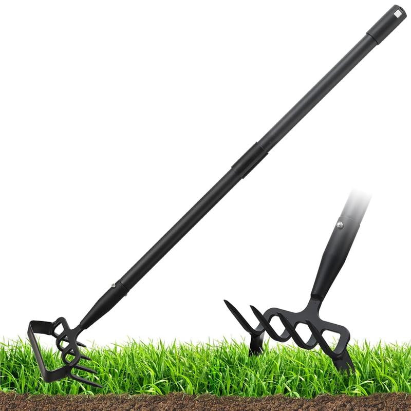 HOSKO Hoe Garden Tool, Stirrup Hoe Cultivator for Weeding with 62Inch ...