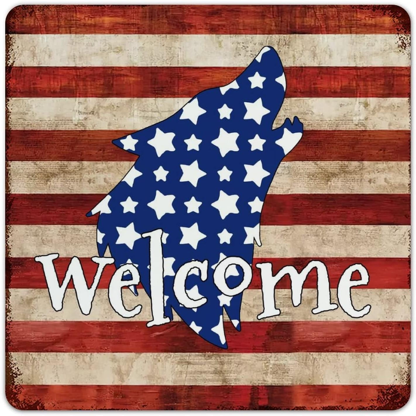 HOSNYE American Flag Tin Sign Vintage USA Flag Patriotic July 4Th ...