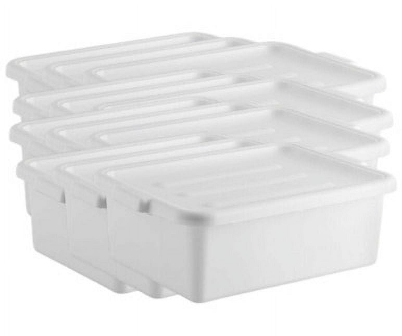 HOSPO White Polypropylene Food Service Storage Tub with Cover - 20" x ...