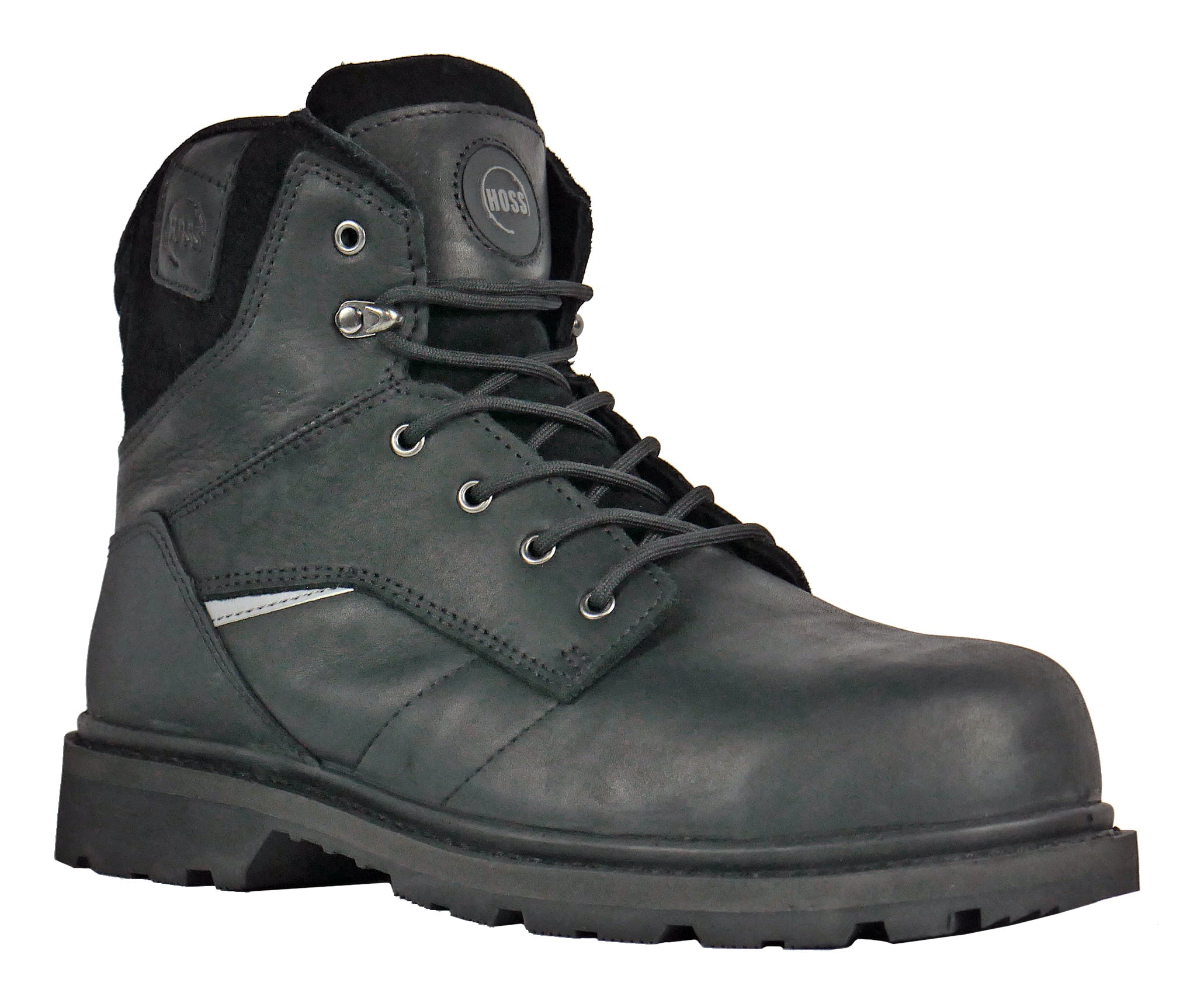 HOSS Men’s Composite Toe Work Boot Slip Resistant EH Carson 6" Black ...