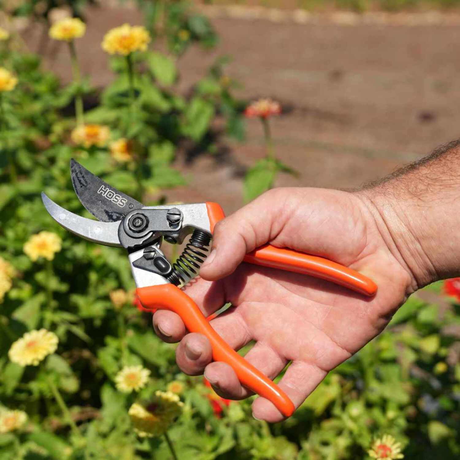 HOSS Pruning Shears | Heavy-Duty Pruning Shears with Non-stick Blade Coating | Right or Left ...