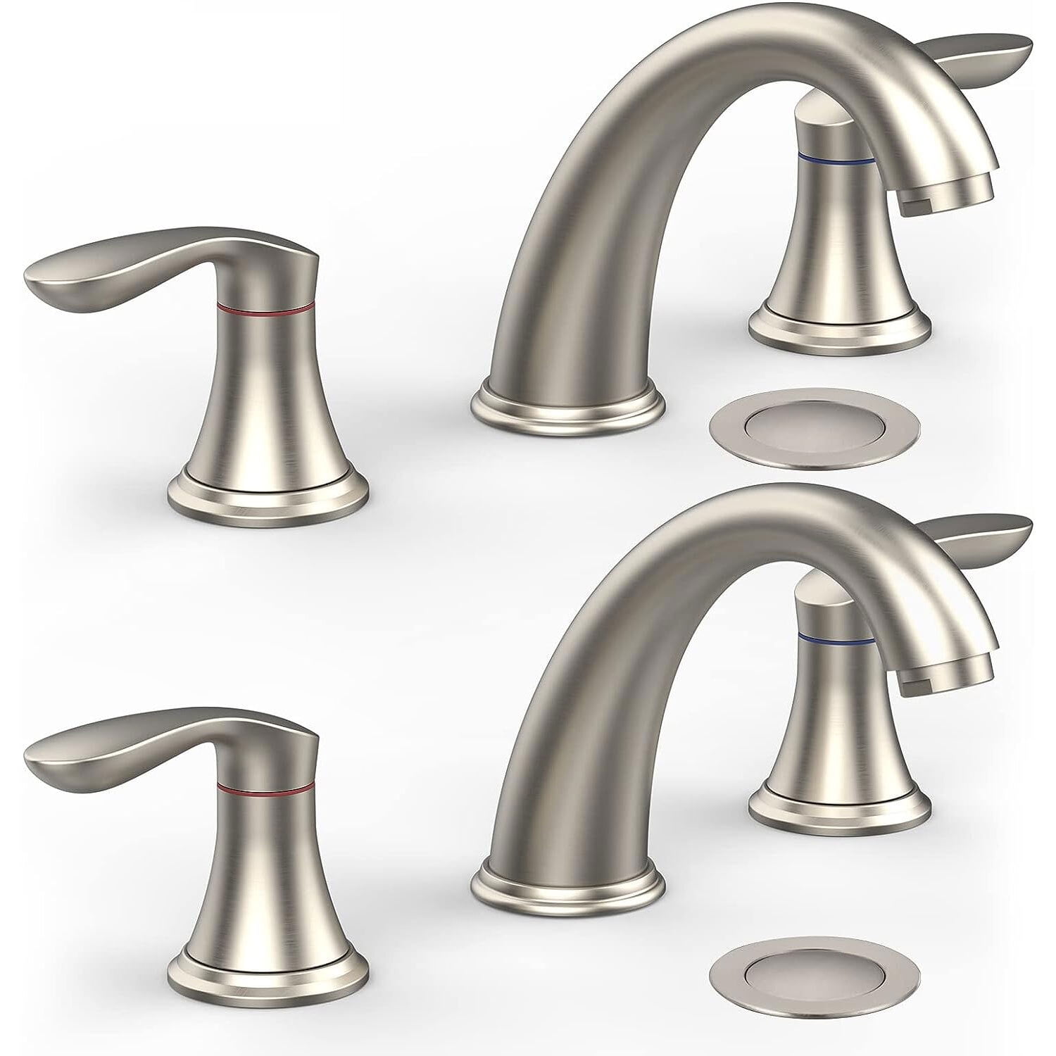 HOSSLLY Bathroom Faucets for Sink 3 Hole, Faucet for Bathroom Sink ...