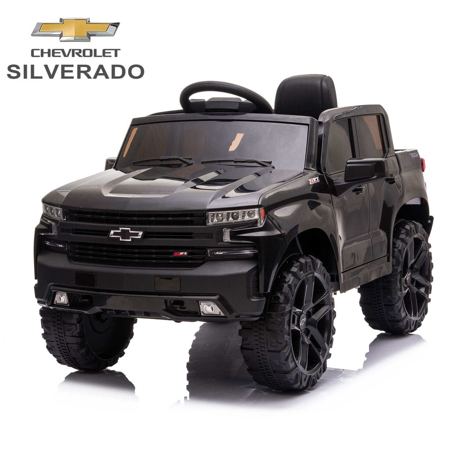 HOSSLLY Chevrolet Silverado 12V Ride on Truck,Ride on Toys with Remote ...