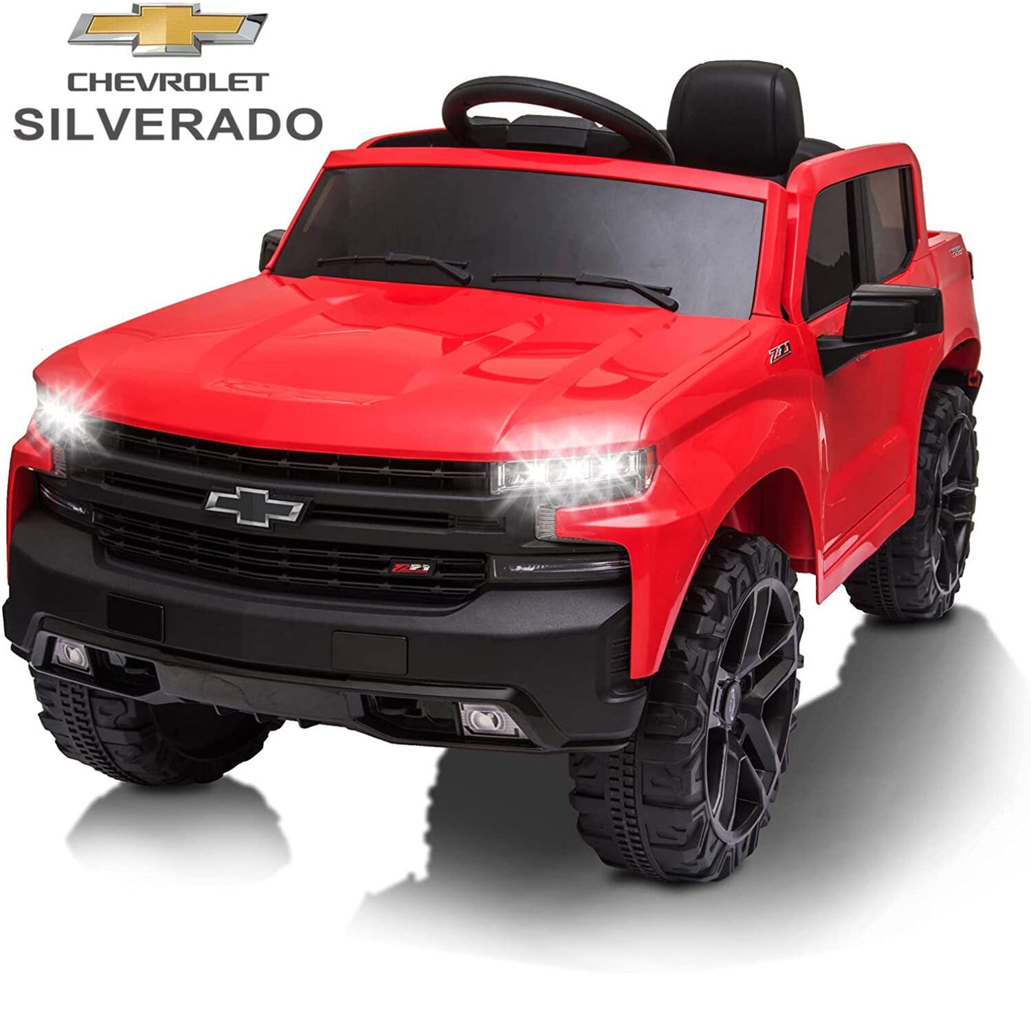 HOSSLLY Chevrolet Silverado 12V Ride on Truck,Ride on Toys with Remote ...