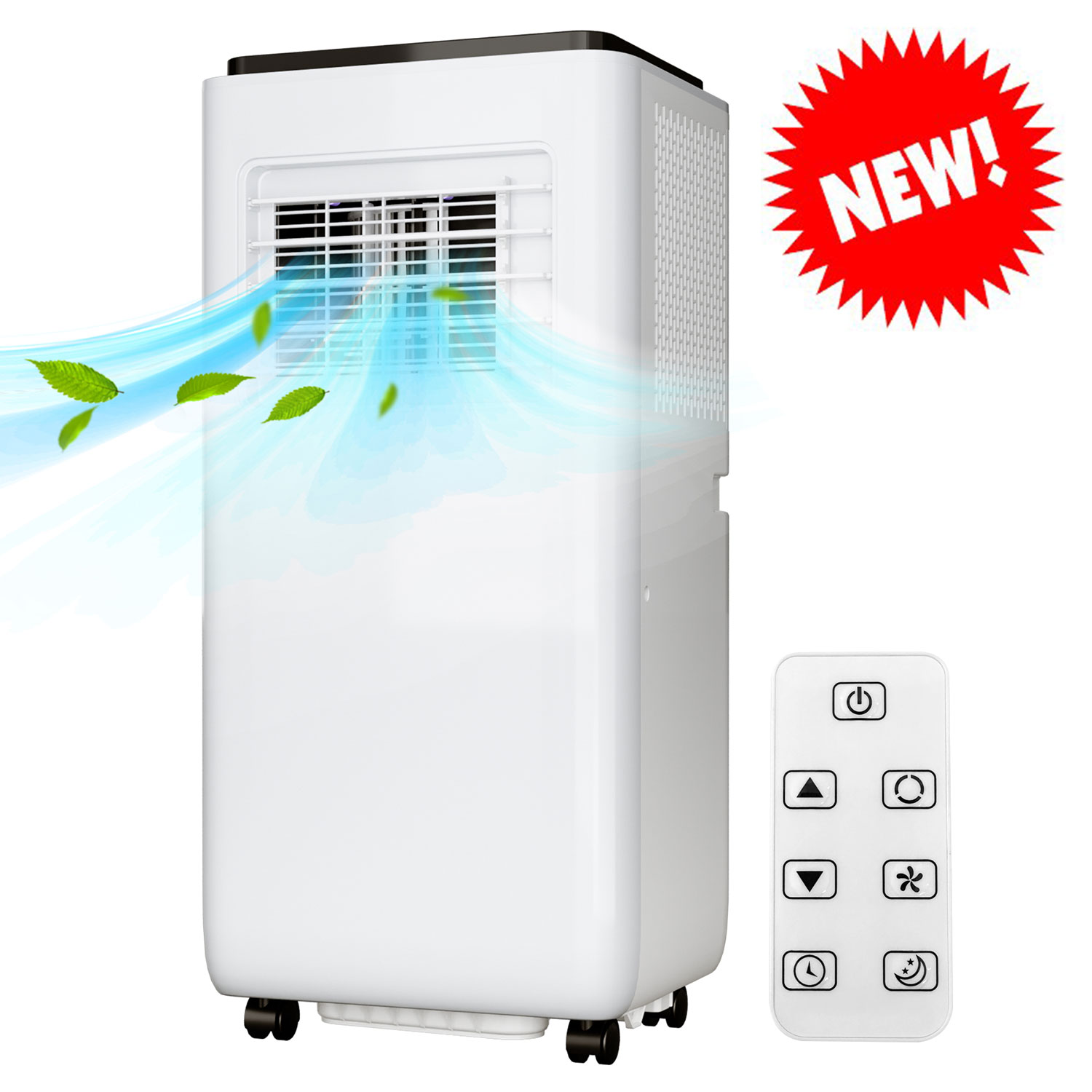 HOSSLLY 10000 BTU Portable AC with Remote, 24H Timer, for Room/Office ...