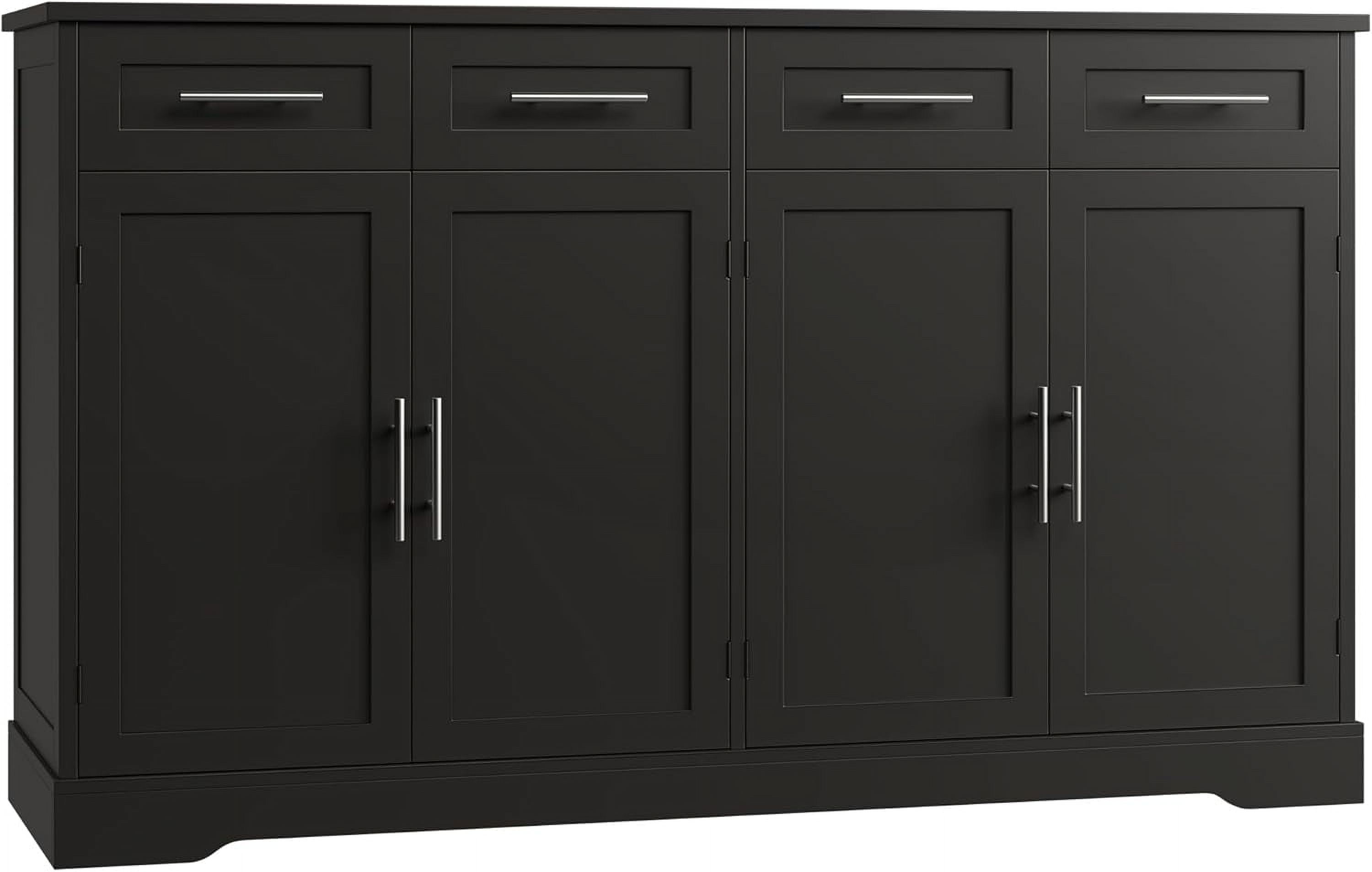 HOSTACK 60"Large Buffet Sideboard with Storage, 36" Tall Kitchen Buffet ...