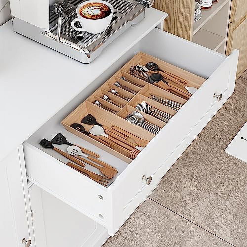 HOSTACK Buffet Cabinet with Storage, Modern Sideboard Buffet with Doors ...