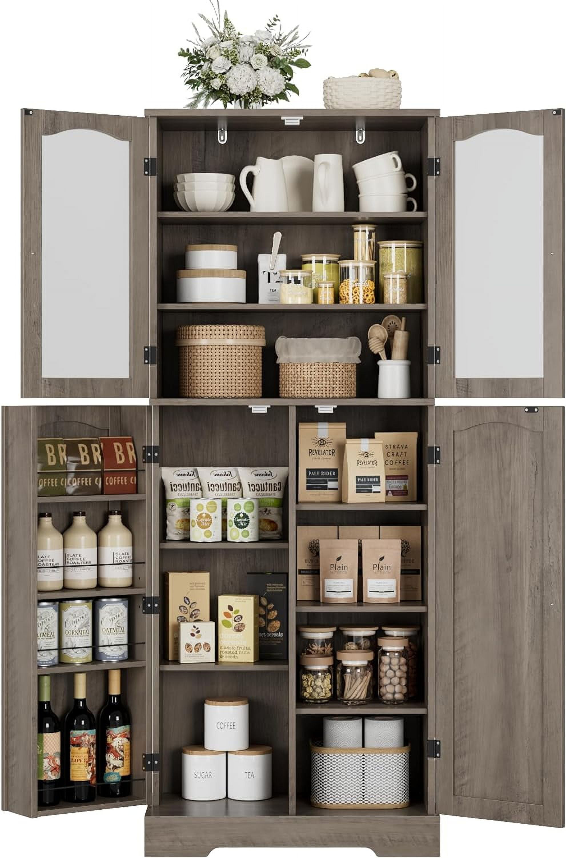 HOSTACK Kitchen Pantry Storage Cabinet, 64" Tall Pantry Cabinet, Modern ...