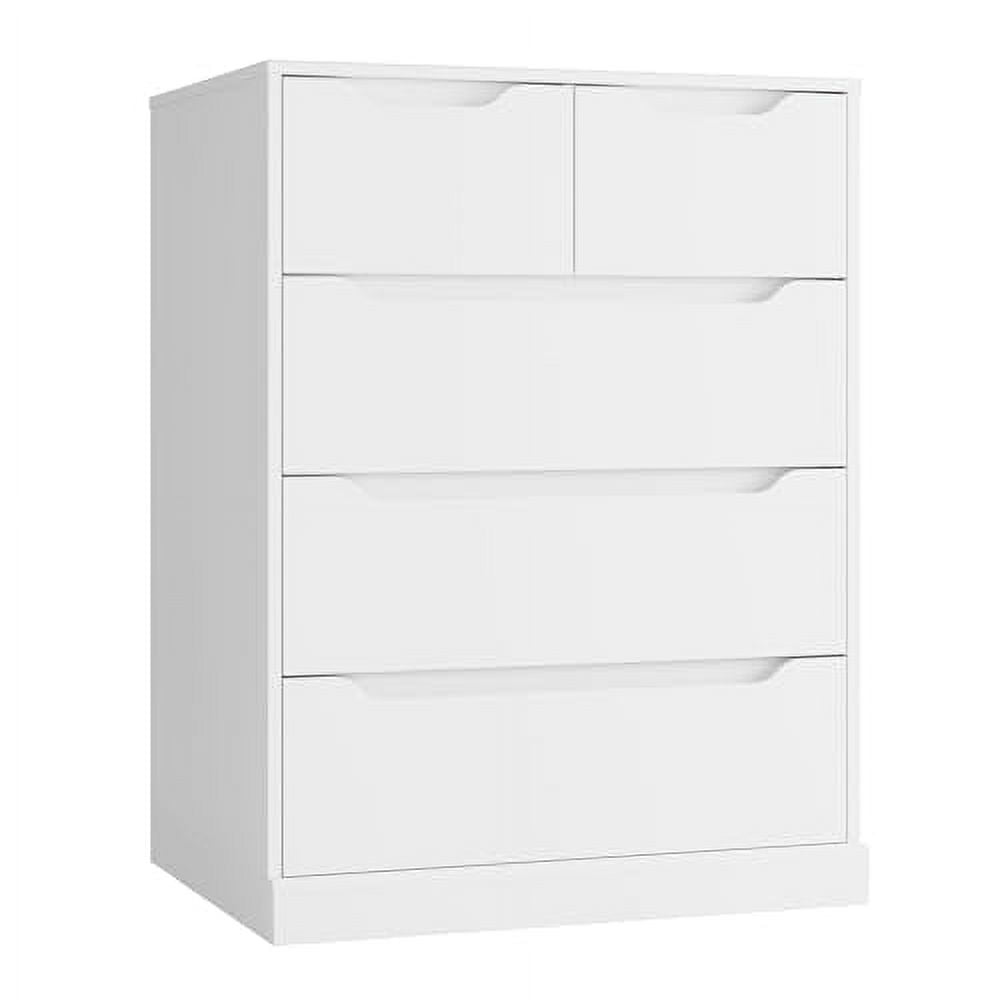 HOSTACK Modern 5 Drawer Dresser for Bedroom, Chest of Drawers with ...