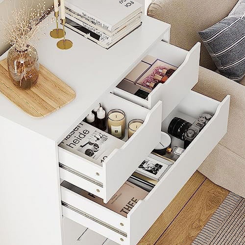 HOSTACK Modern 5 Drawer Dresser for Bedroom, Chest of Drawers with ...