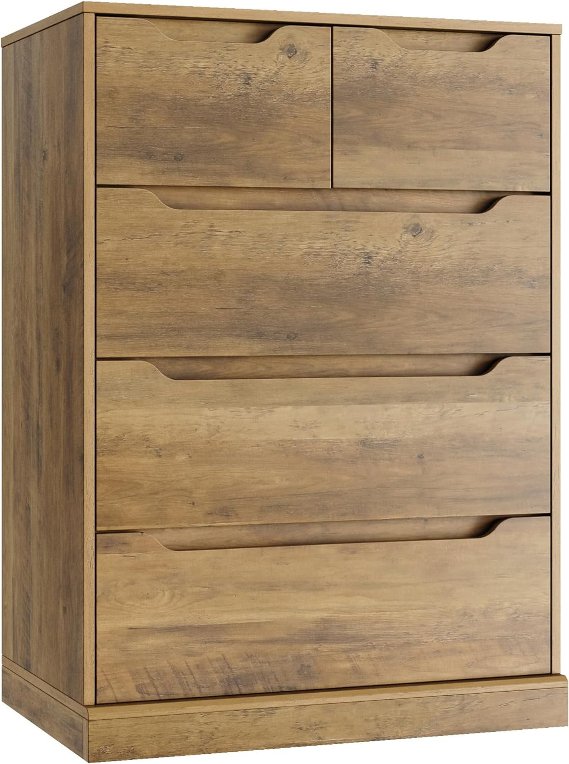 HOSTACK Modern 5 Drawer Dresser for Bedroom, Chest of Drawers with ...