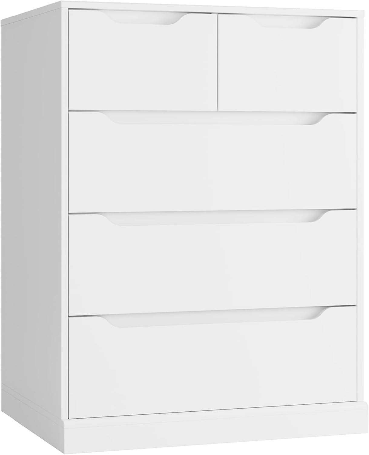 HOSTACK Modern 5 Drawer Dresser for Bedroom, Chest of Drawers with ...
