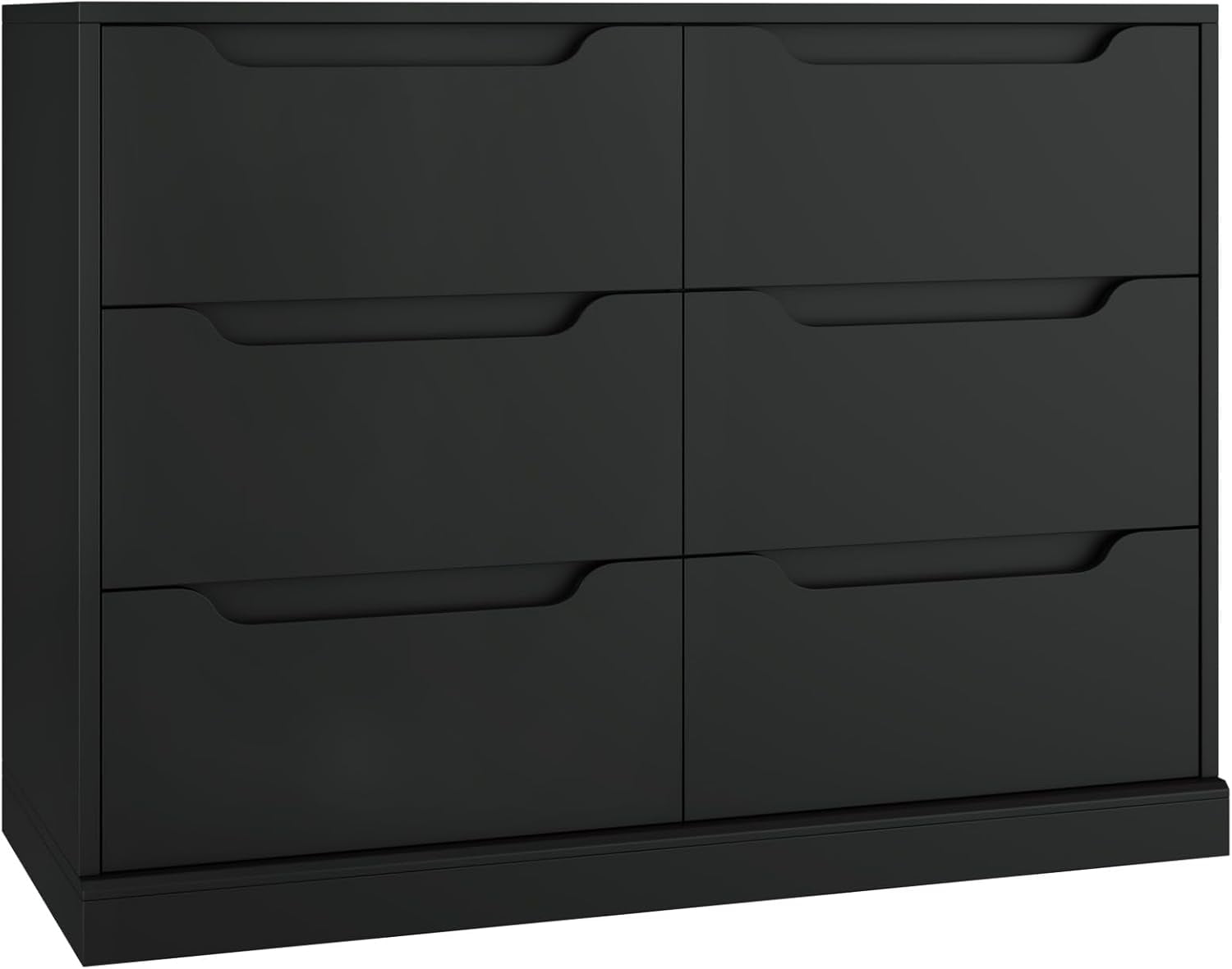 HOSTACK Modern 6 Drawer Dresser for Bedroom, Double Chest of Drawers ...