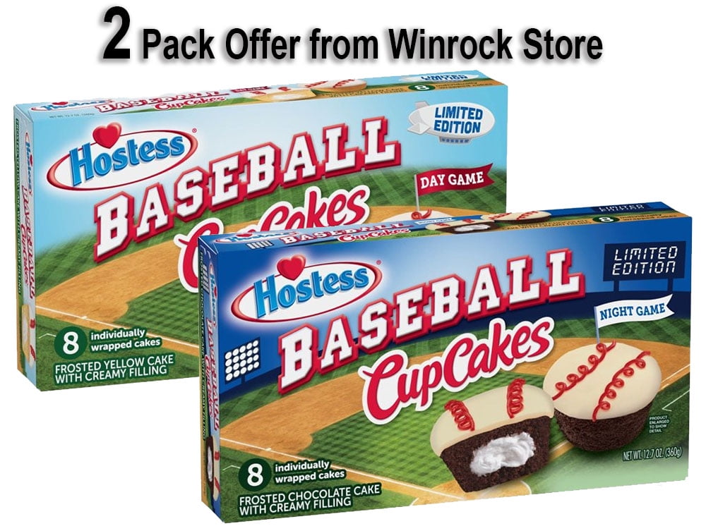 HOSTESS Baseball CupCakes Night Game, Limited Edition AND HOSTESS ...