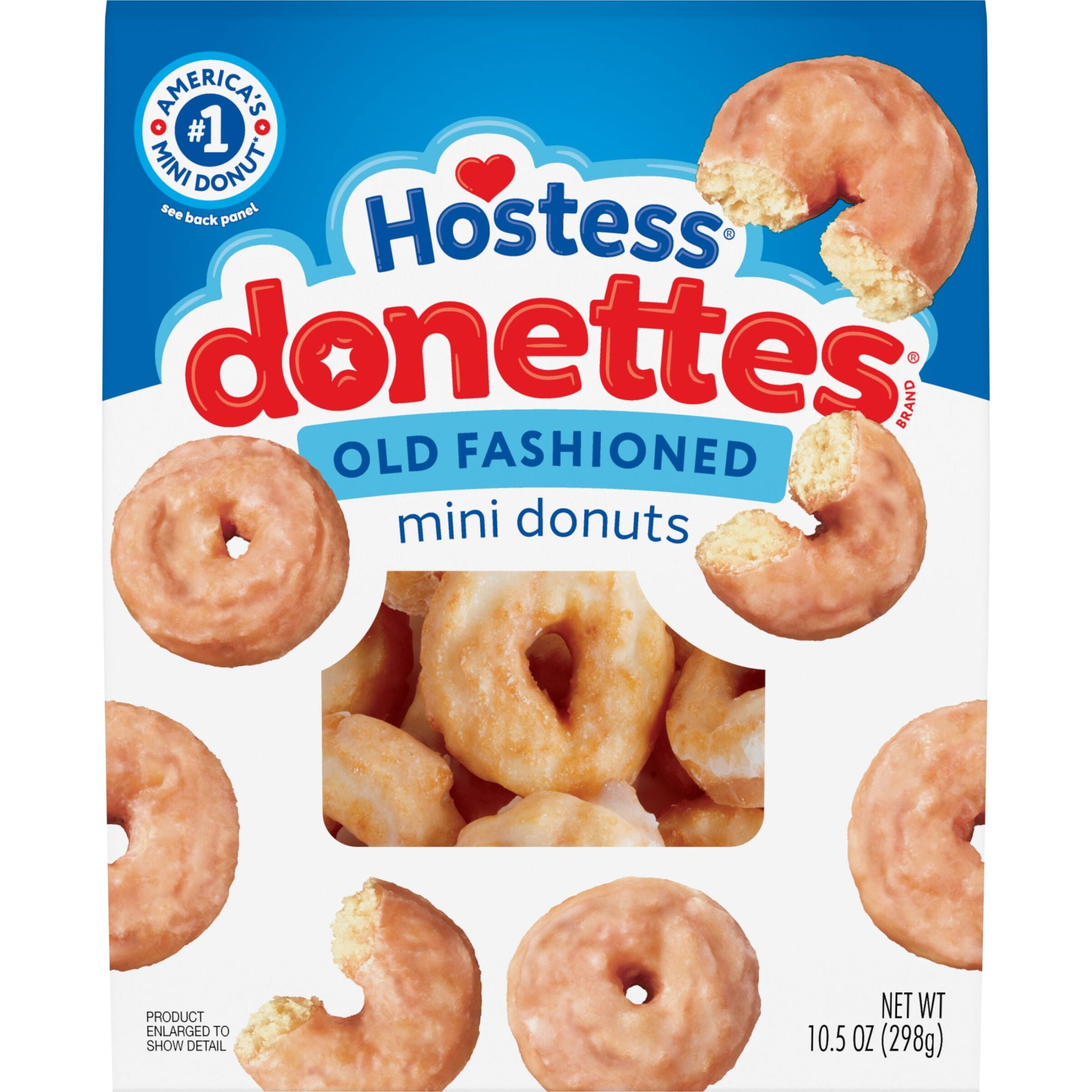 Hostess Donettes Old Fashioned Mini Donuts, Creamy Traditional Taste ...