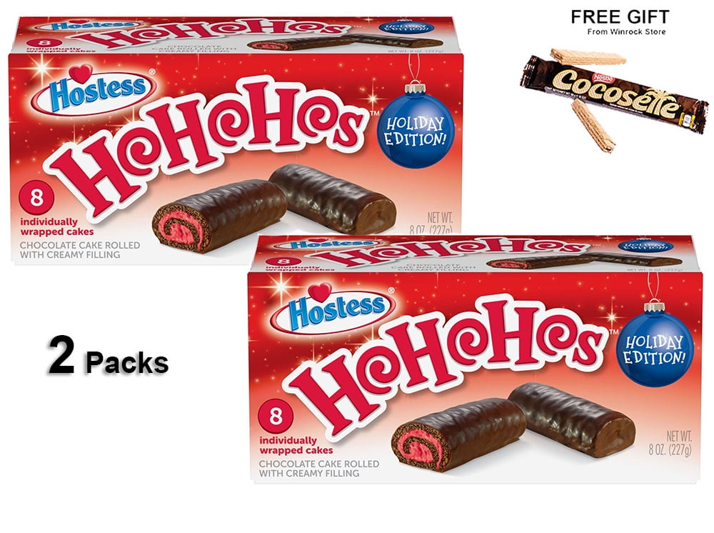 HOSTESS HOHOS Holiday Edition, Chocolate Snack Cake, Rich Creamy ...