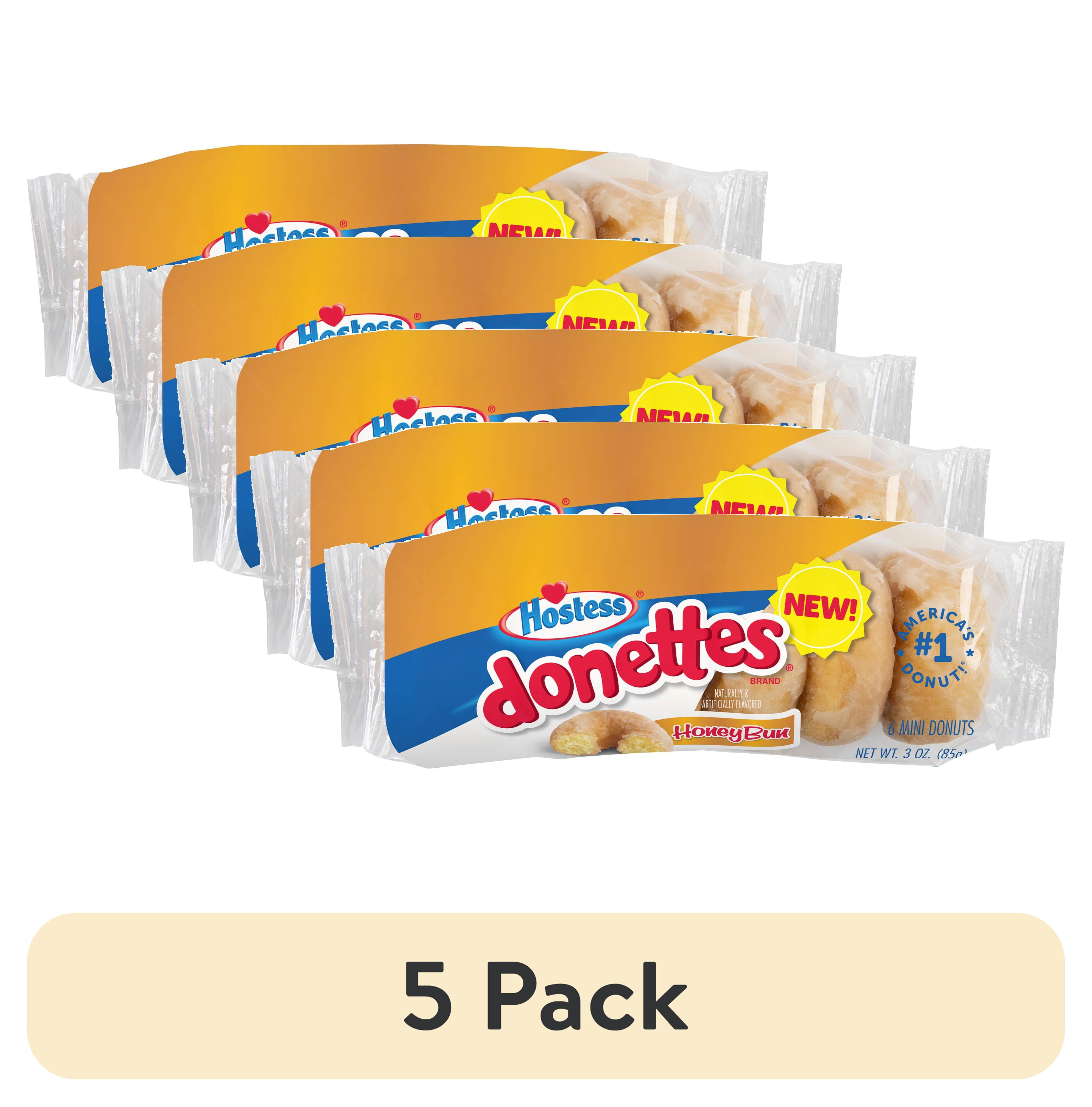 (5 pack) HOSTESS Honey Buns DONETTES Donuts Single Serve, 6 Count Wide ...