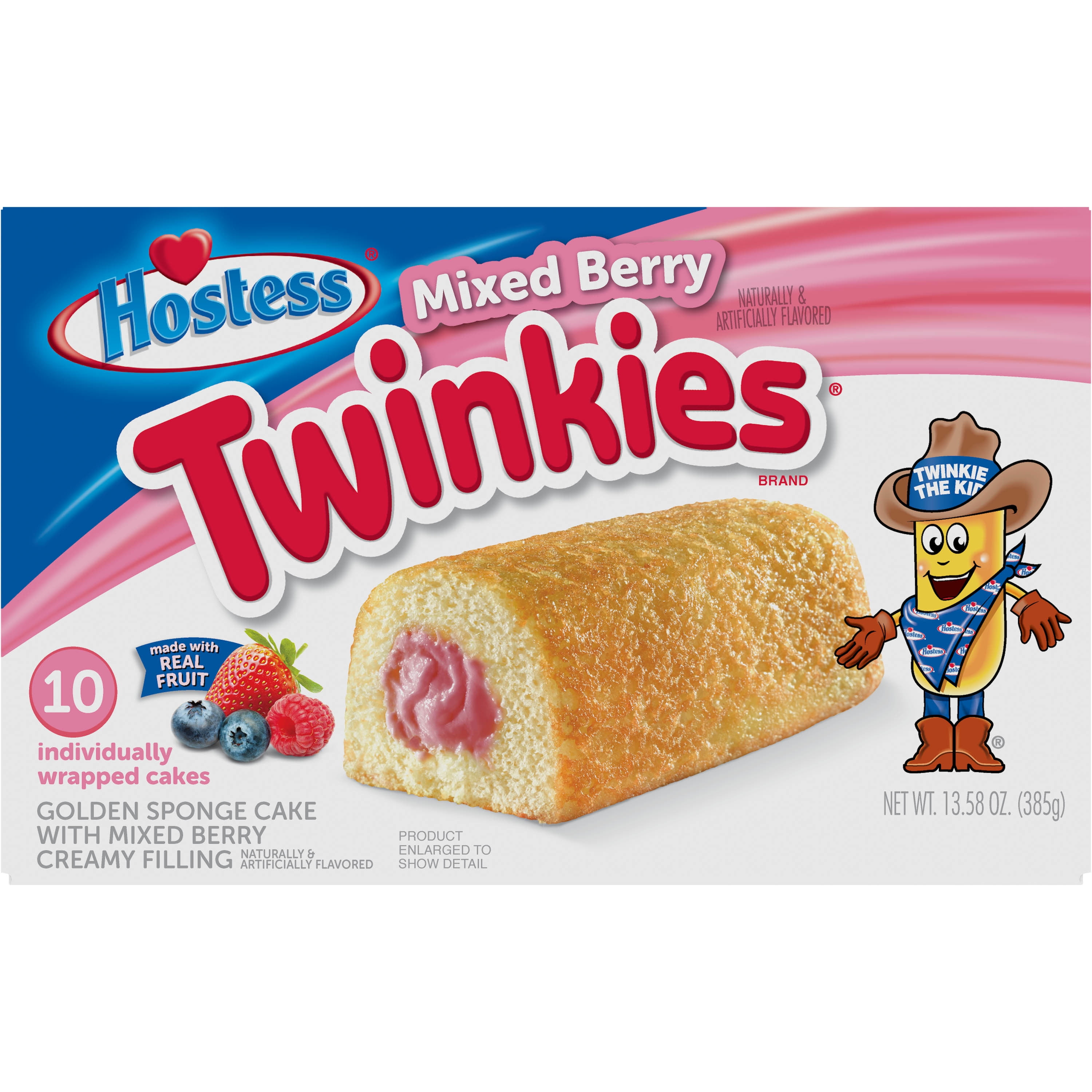 HOSTESS Mixed Berry TWINKIES Made With Real Fruit, 10 count, 13.58 oz ...
